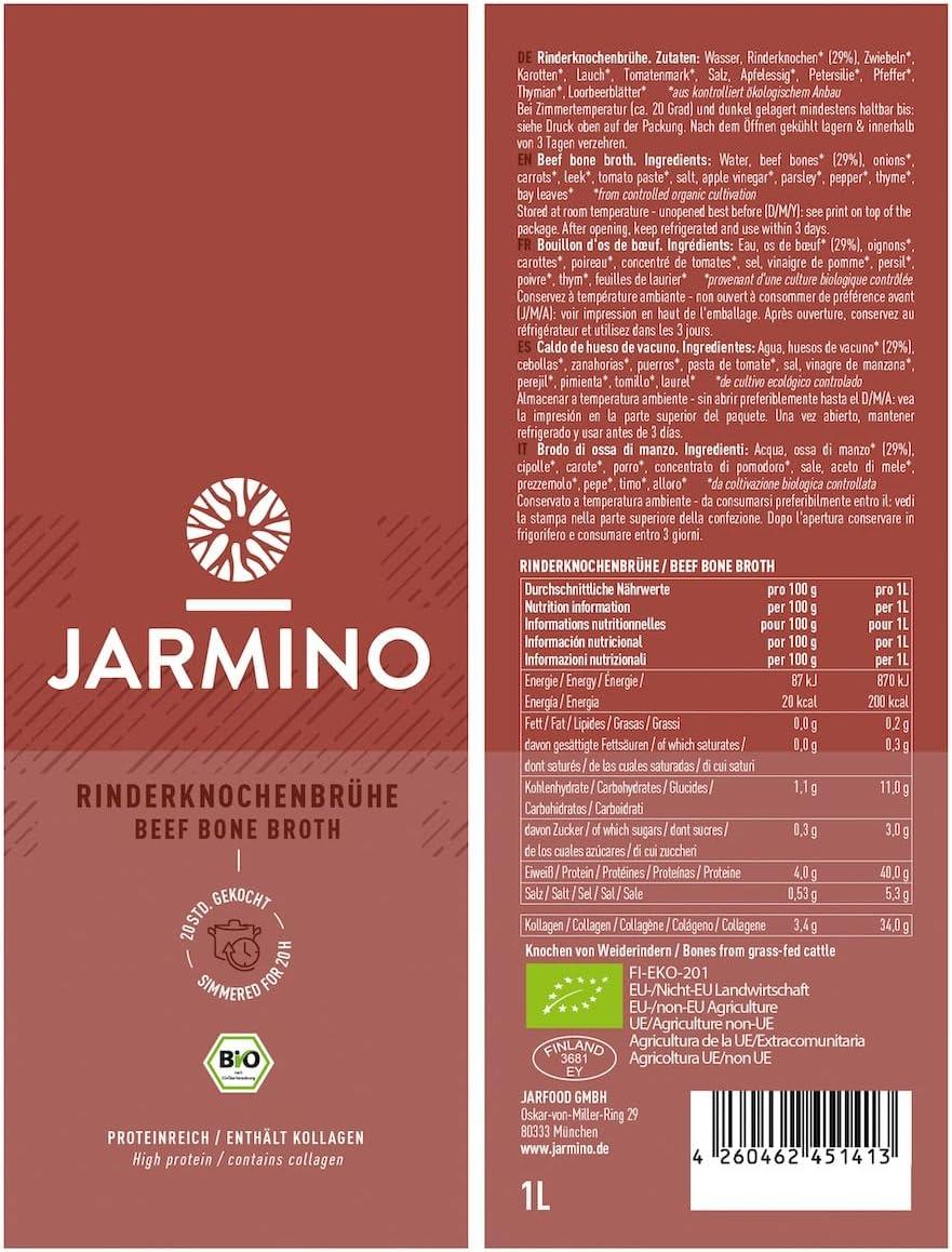 Organic Bone Broth Beef 1 Litre - Made in Germany 1000ml Beef Broth ...