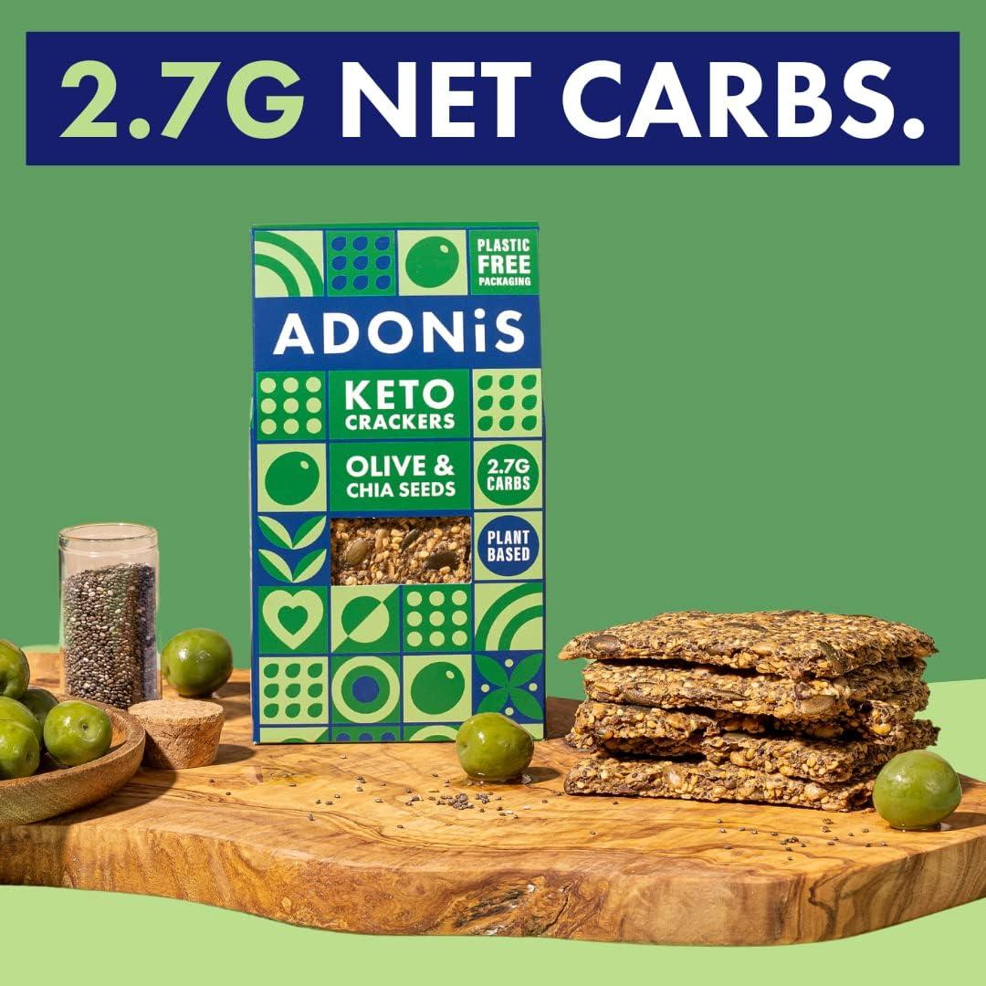ADONIS Keto Crackers - Olive & Chia Seeds | Buy Now with Express ...