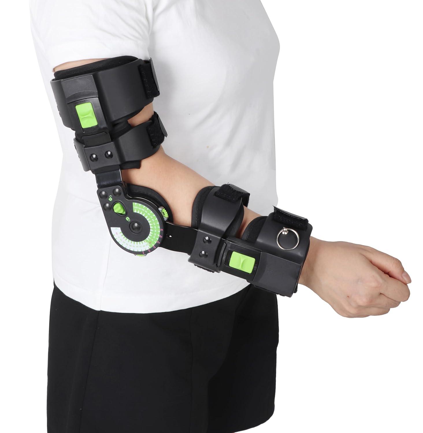 Adjustable Hinged ROM Elbow Brace - Post-Op Stabilizer for Arm Injury ...
