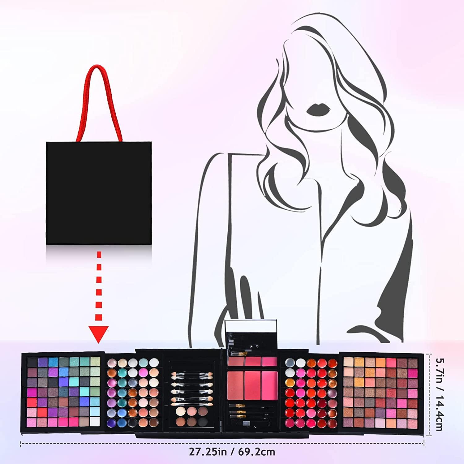 Complete 177 Color Makeup Palette + 20 Brushes Set for Women - Perfect ...