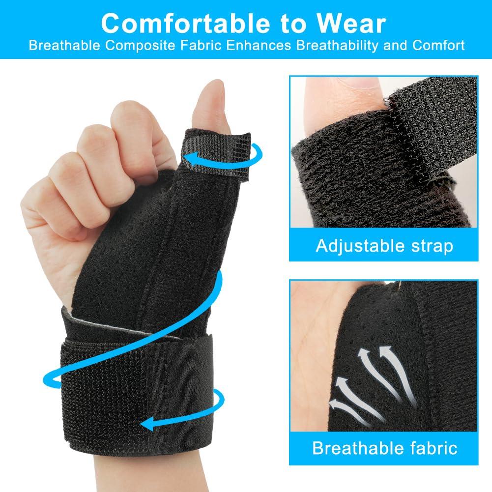 ACWOO Thumb Wrist Support Brace - Reversible Stabilizer Splint for Trigger Finger, Arthritis ...