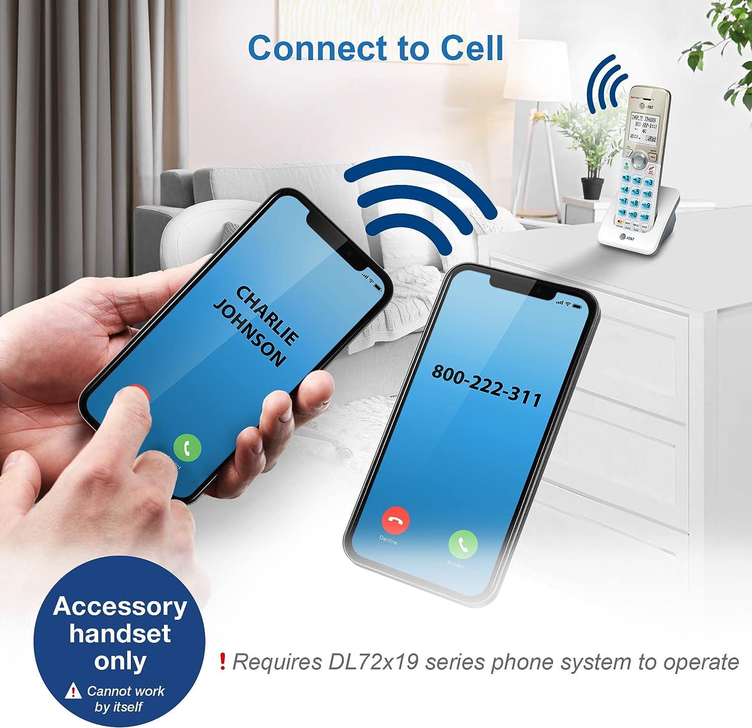 AT&T DL70019 Accessory Handset for DL72x19 Phone - Bluetooth, Call ...