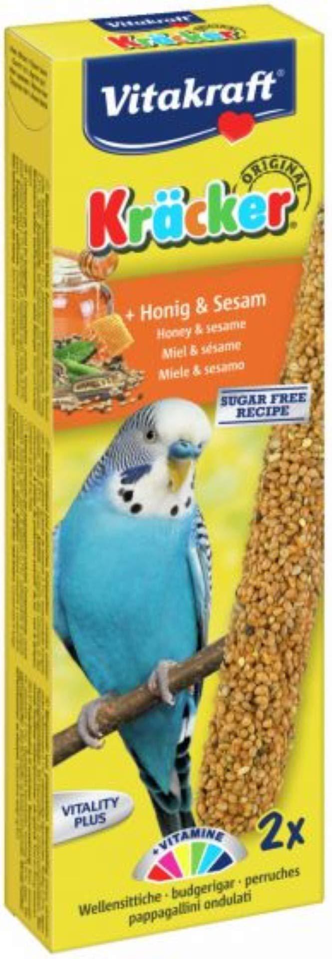 Vitakraft Parakeet Crackers - Honey & Sesame Treats (2 Sticks ...