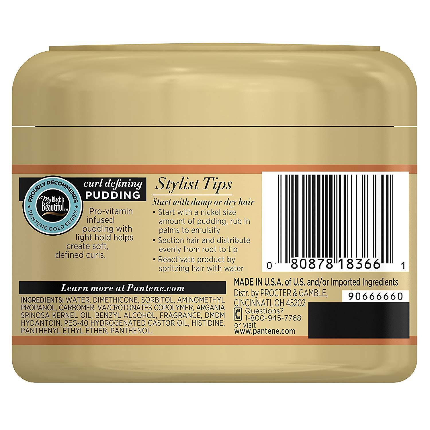 Pantene Gold Series Curl Defining Pudding 7.6oz Jar (225ml) - 2 Pack ...
