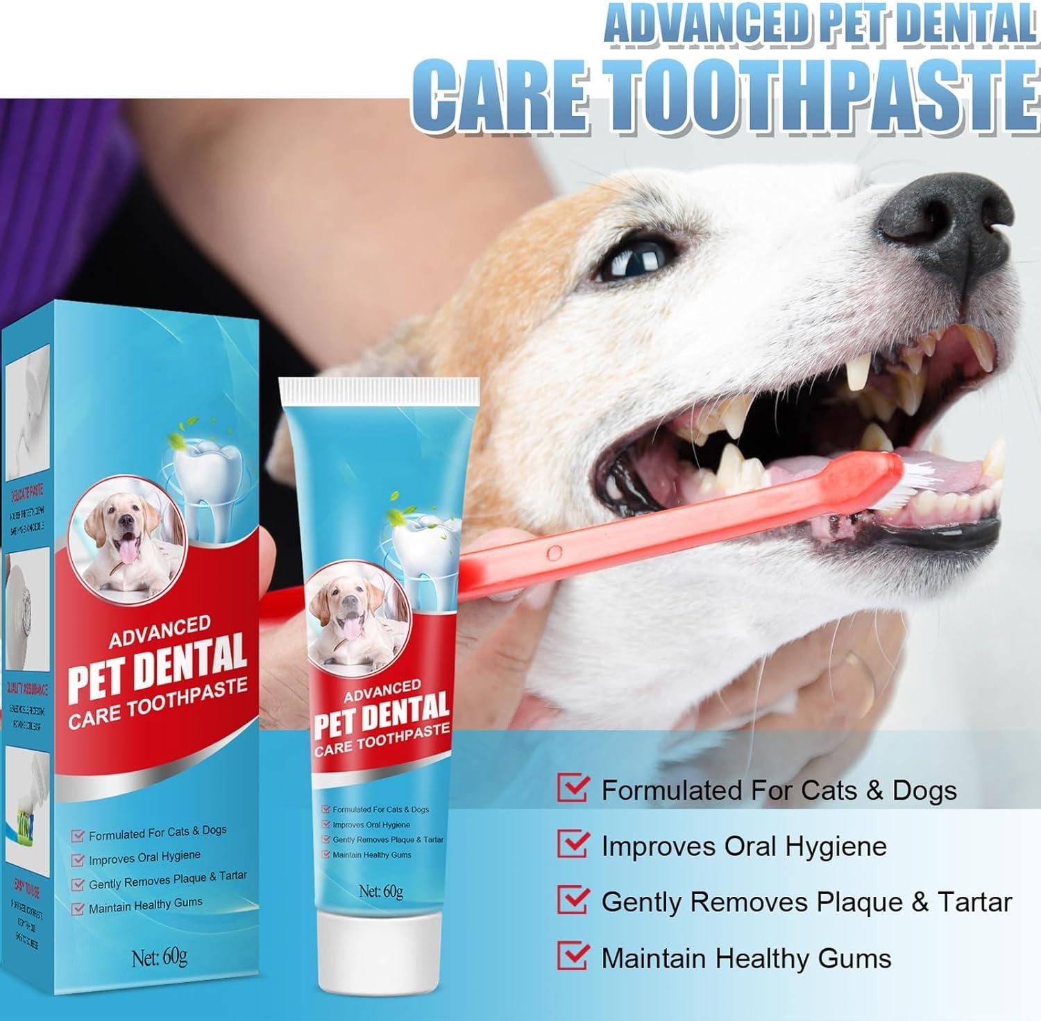 KOAHDE Pets Toothpaste Pets Teeth Cleaning Toothpaste Dogs Dental Care ...