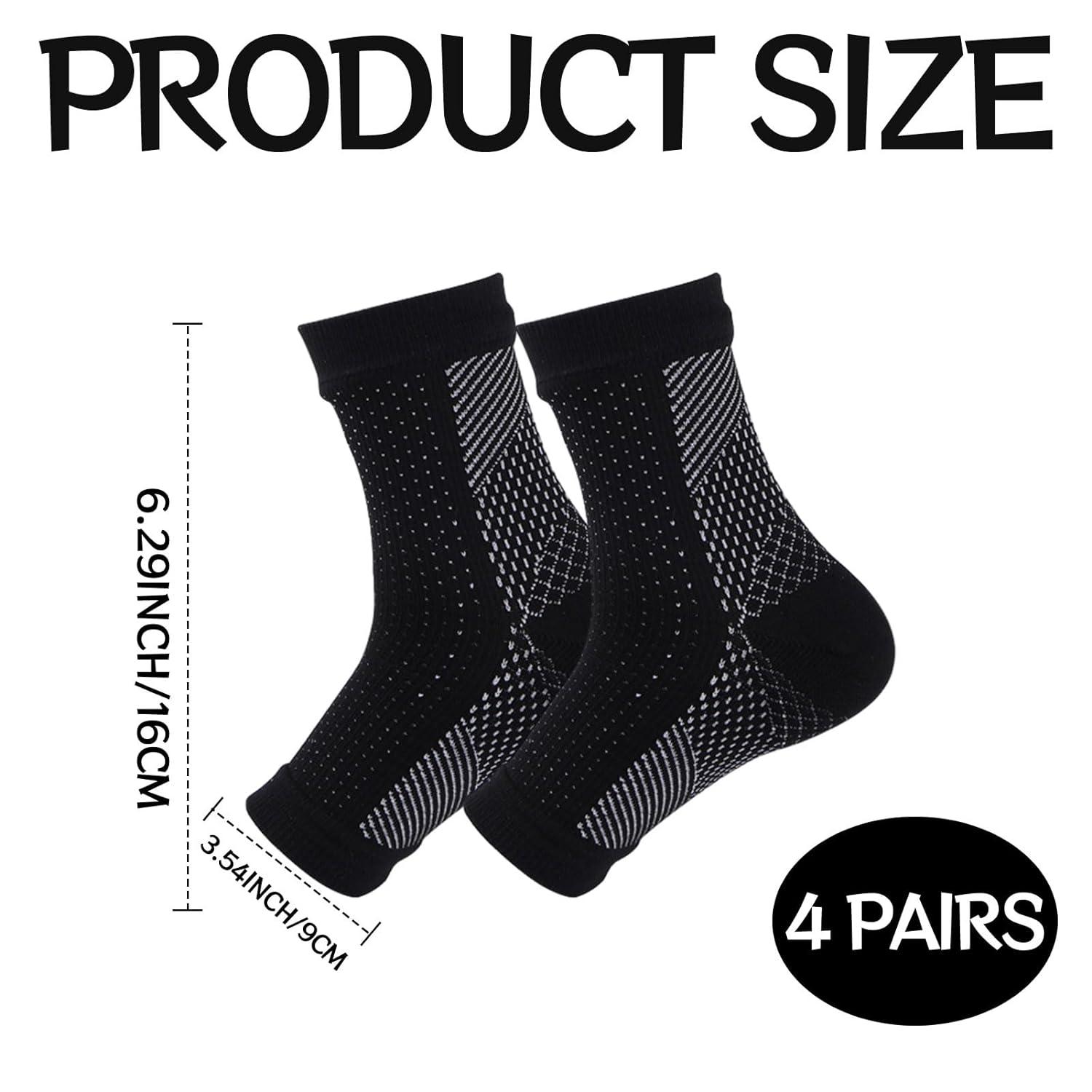 Neuropathy Socks for Men and Women - 4 Pairs, Plantar Fasciitis Relief ...