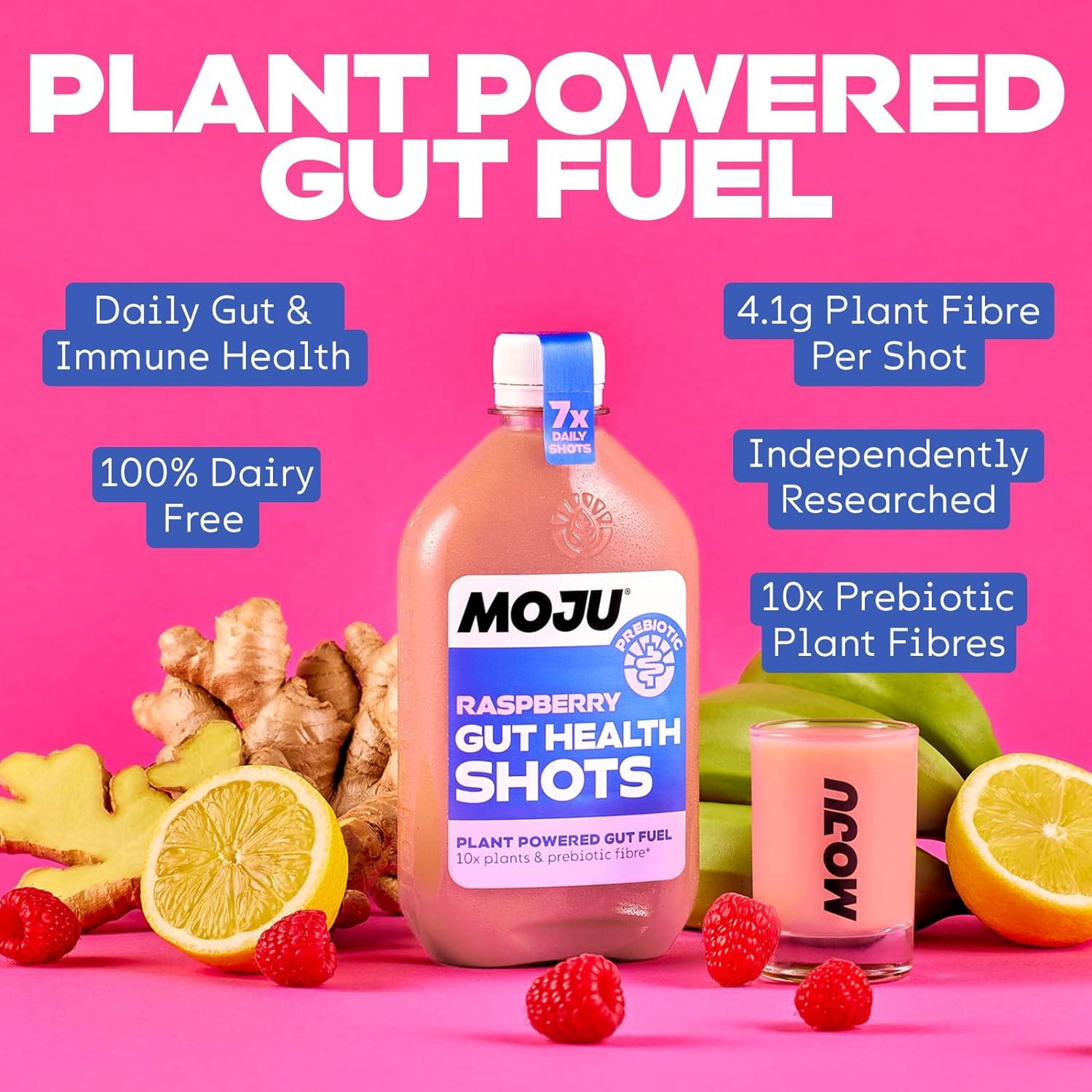 MOJU Gut Health Raspberry Shots - Dosing Bottles (4x420ml 28 Shots ...