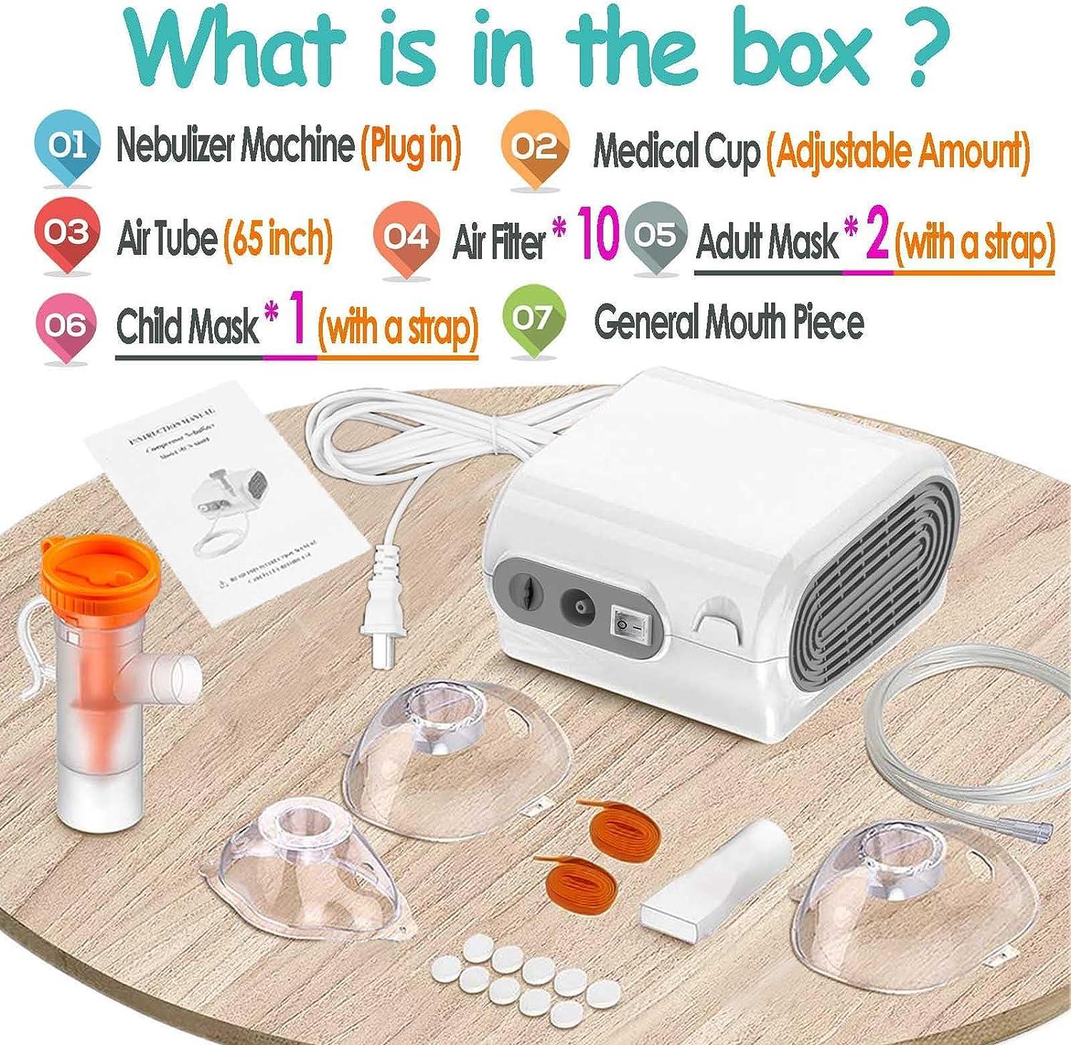 UNOSEKS Portable Jet Nebulizer for Breathing Issues - Compressor Steam ...