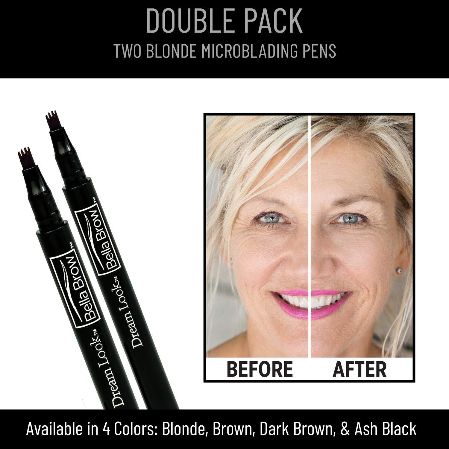 BELLA BROW Microblading Eyebrow Pen - Blonde (Double Pack) | Precision ...