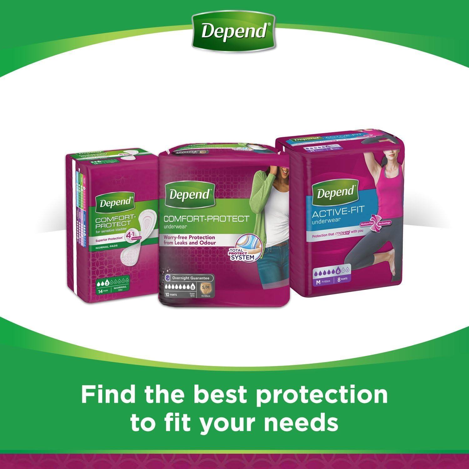 Depend Normal Plus Pads for Women - 72 Count | Buy Now with Express ...