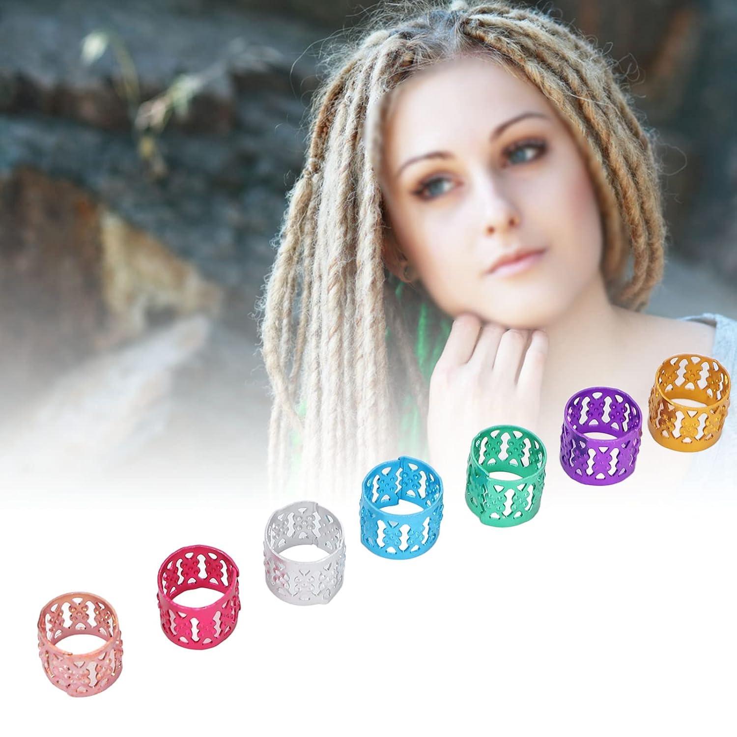 100PC Dreadlocks Pearls - Colorful Aluminum Hair Braid Decorations ...