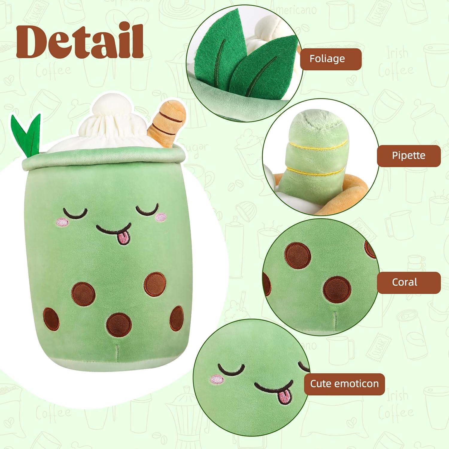 BoBa Plushie Bubble Tea Fruit Ice Cream Stuffed Animal Pillow - 24cm ...