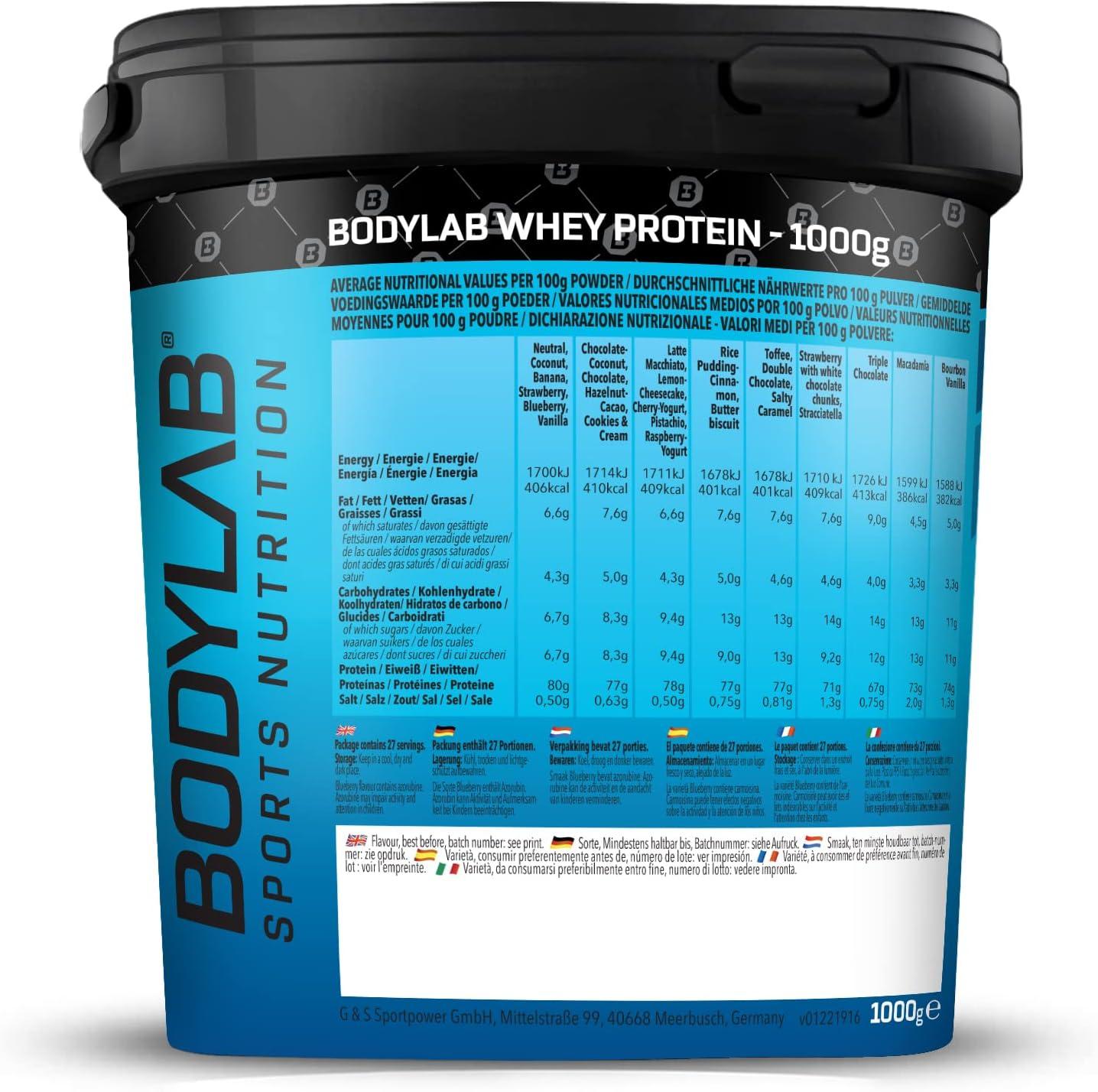 Bodylab24 Whey Protein Powder - Nut Crescents 1kg | Premium Quality ...