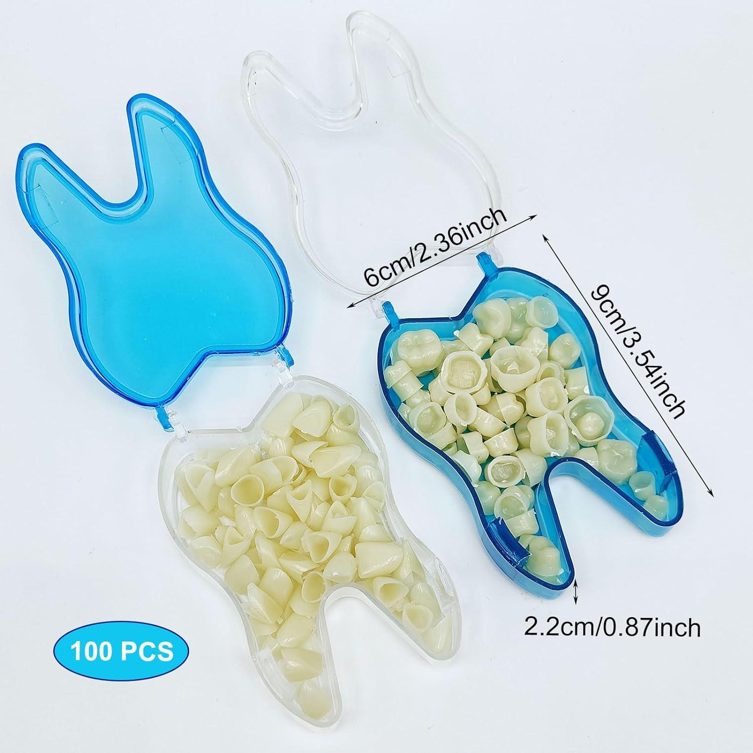 Skhaovs 100-Piece Temporary Tooth Crown Denture Set - Provisional ...