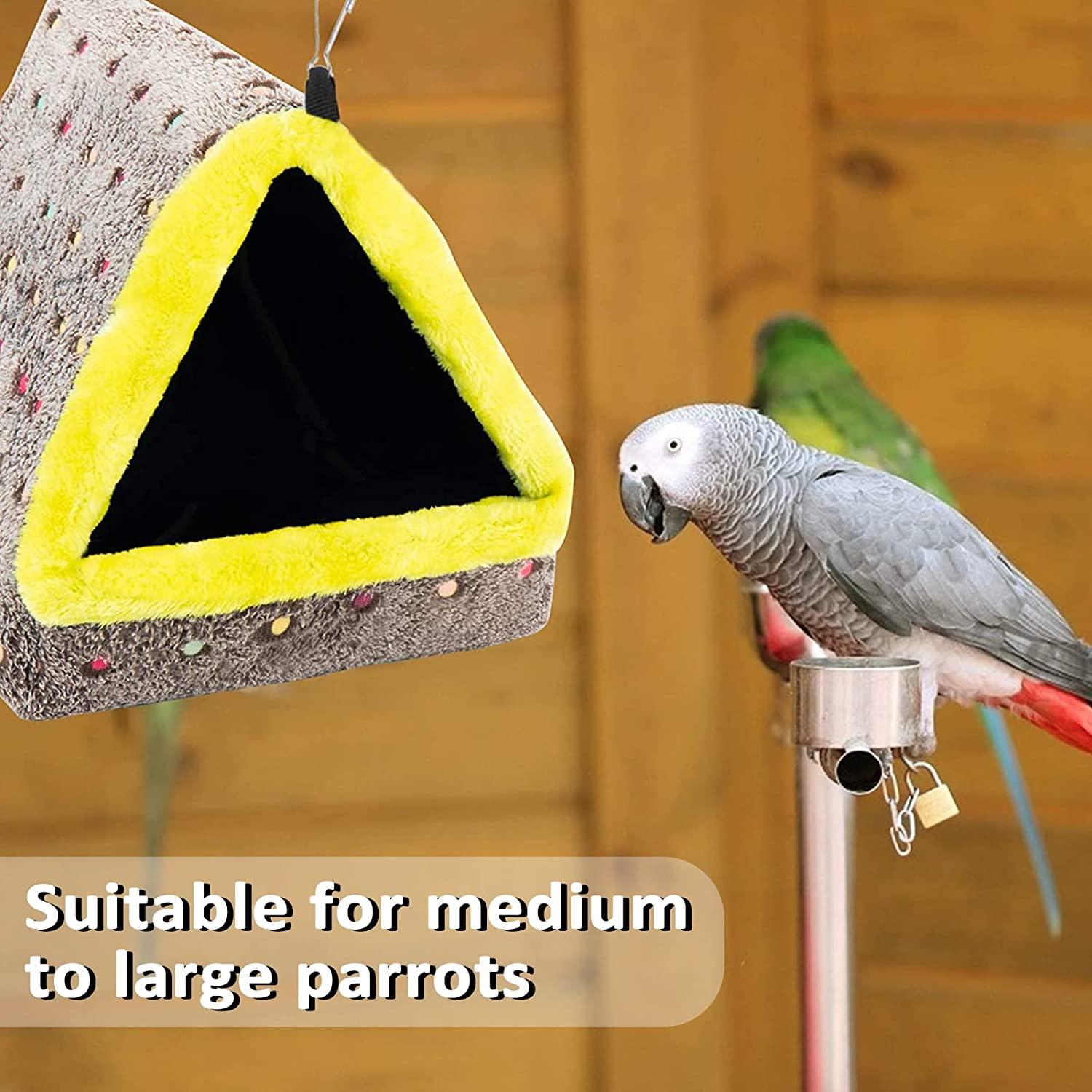 MEWTOGO Large Winter Warm Bird Nest House - Cozy Parrot Bed for Cage ...