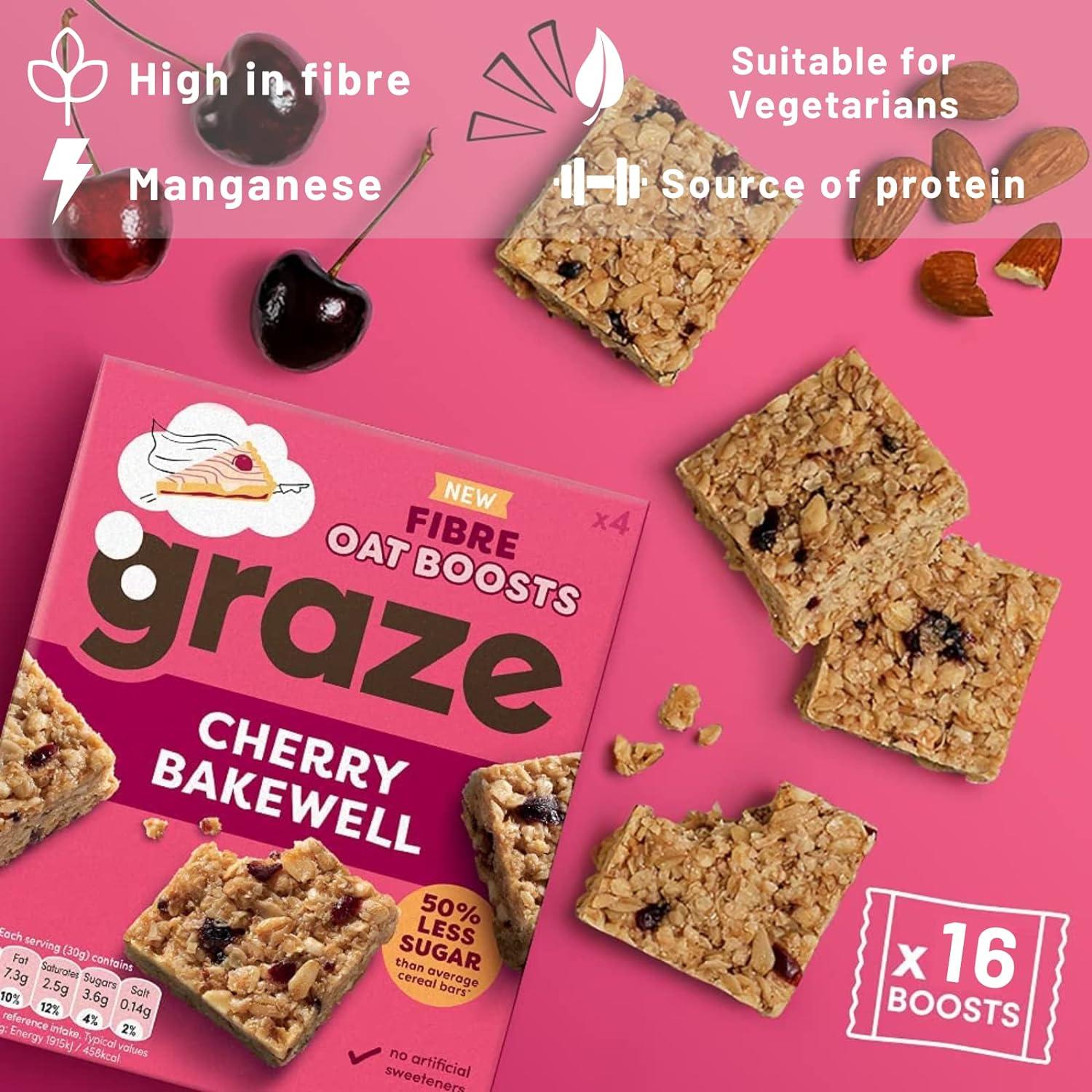 Graze Protein Oat Boost Bars - Cherry Bakewell and Cocoa Orange ...