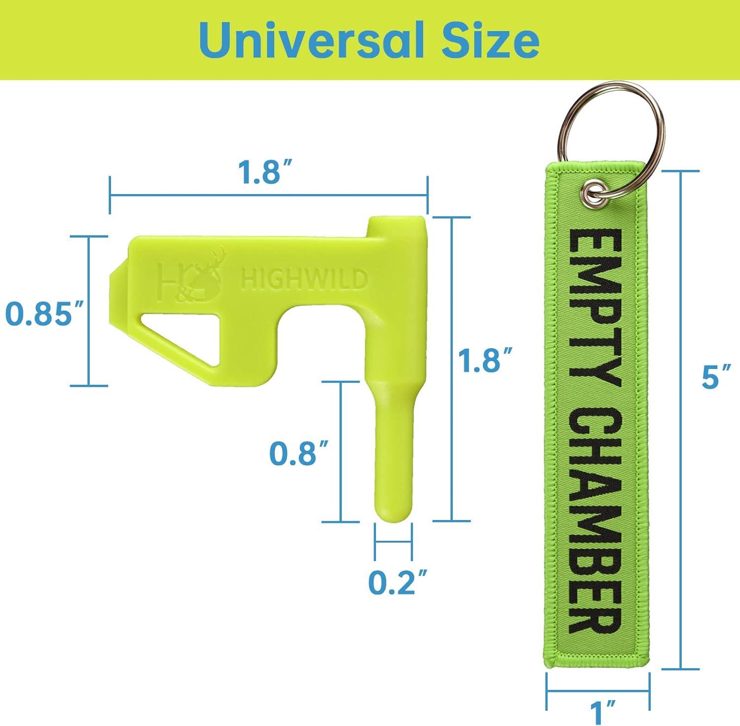Highwild 10 Pack Chamber Safety Flags - Green Key Chain Tags, Flathead ...