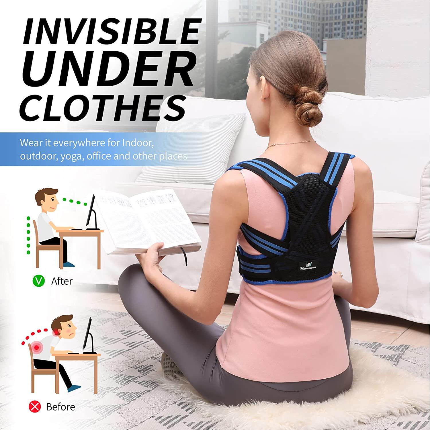 Hameisen Posture Corrector for Women and Men - Upper Back Straightener ...