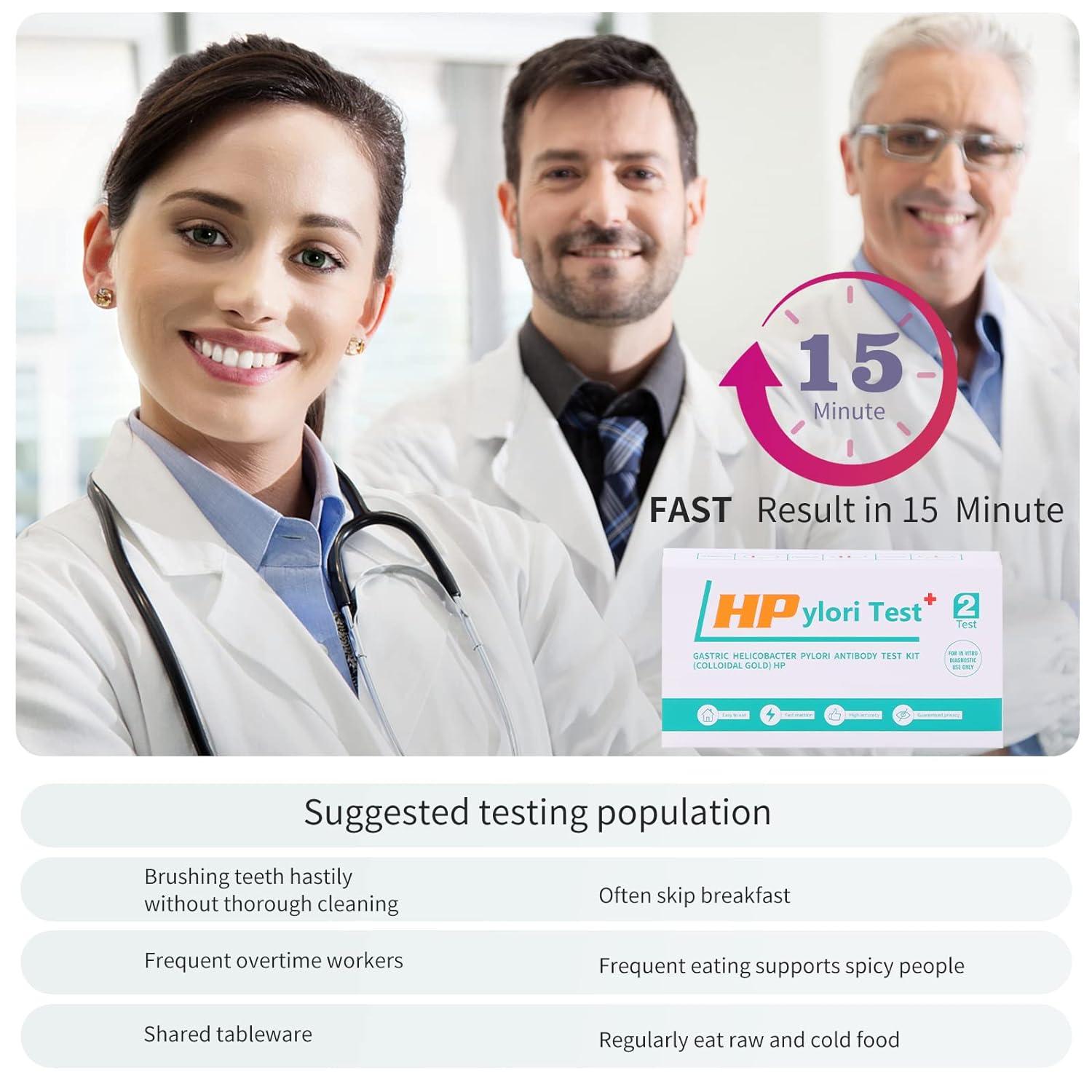 H. Pylori Detection Kit - Quick 10-15 Min Home Test, Highly Accurate ...