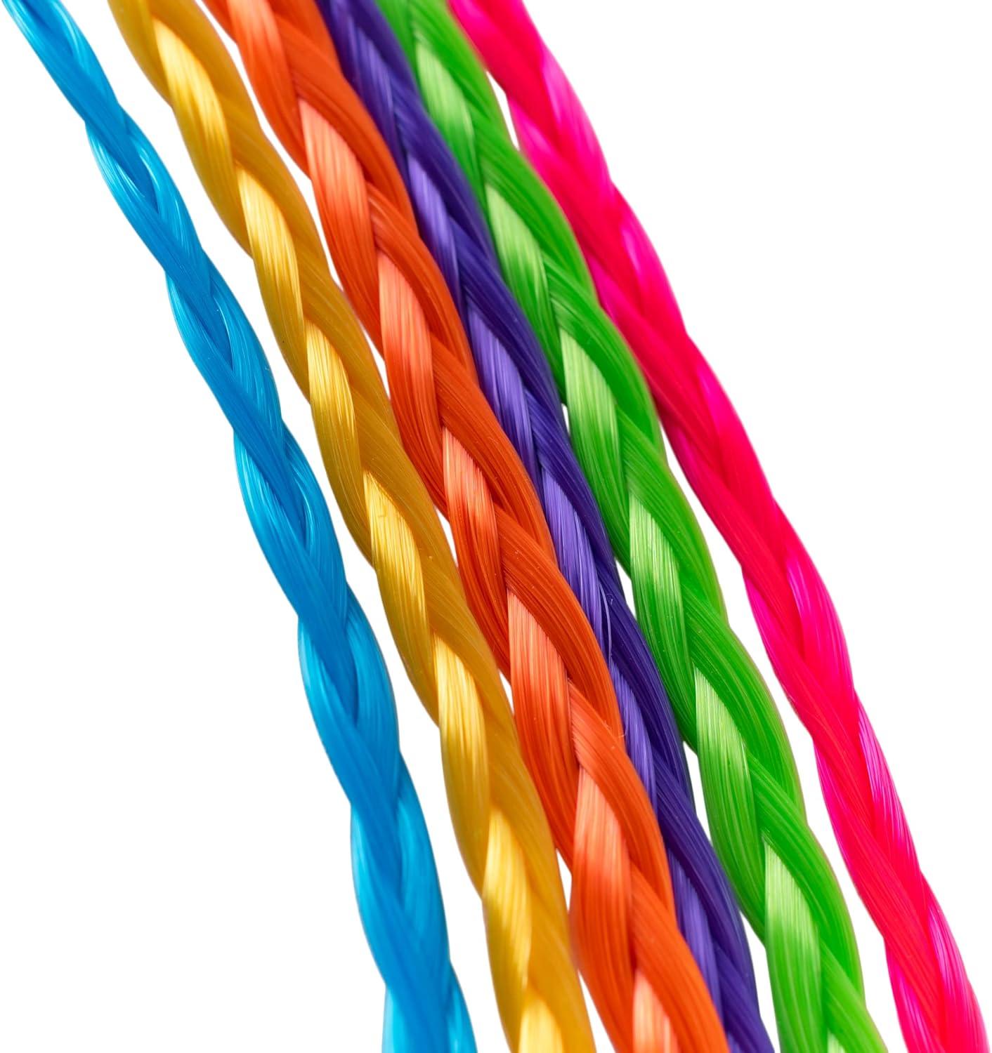 Super Z Outlet Nylon Clip Snap-On Children Diva Neon Colors Braided ...