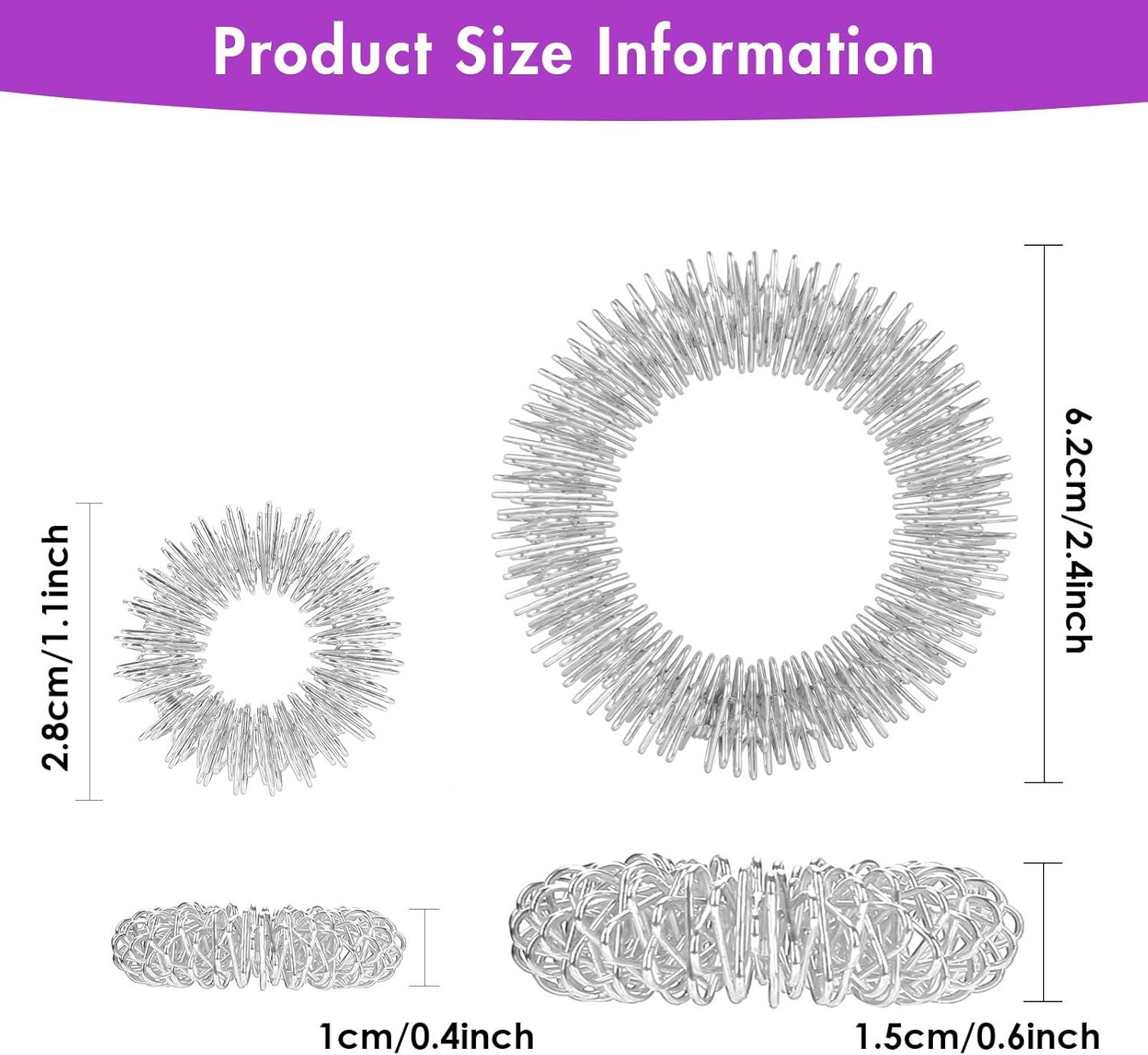 10-Piece Acupressure Massage Ring Set | Finger & Wrist Massage Rings ...