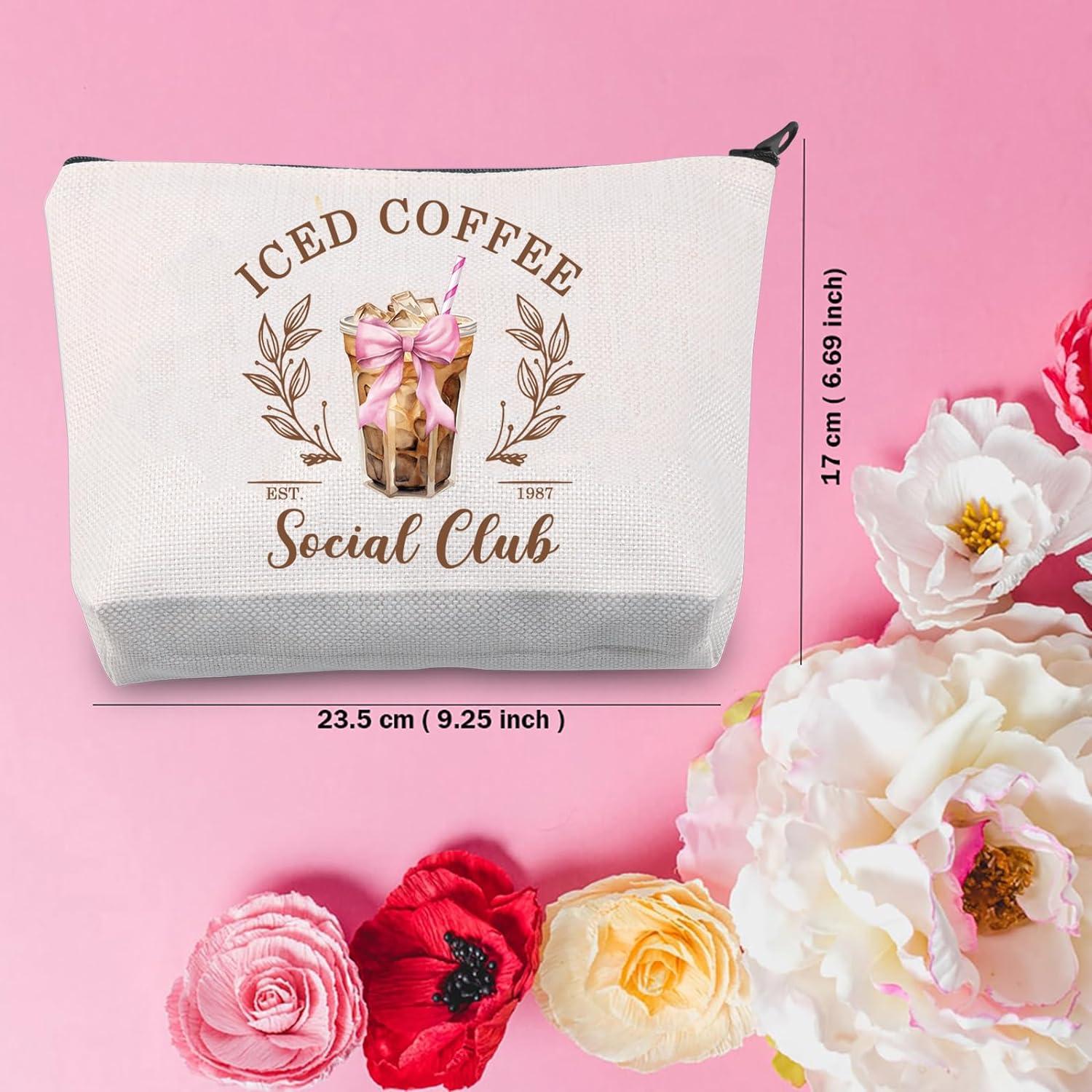 TSOTMO Iced Coffee Gift Coquette Gift Iced Coffee Social Club Zipper ...