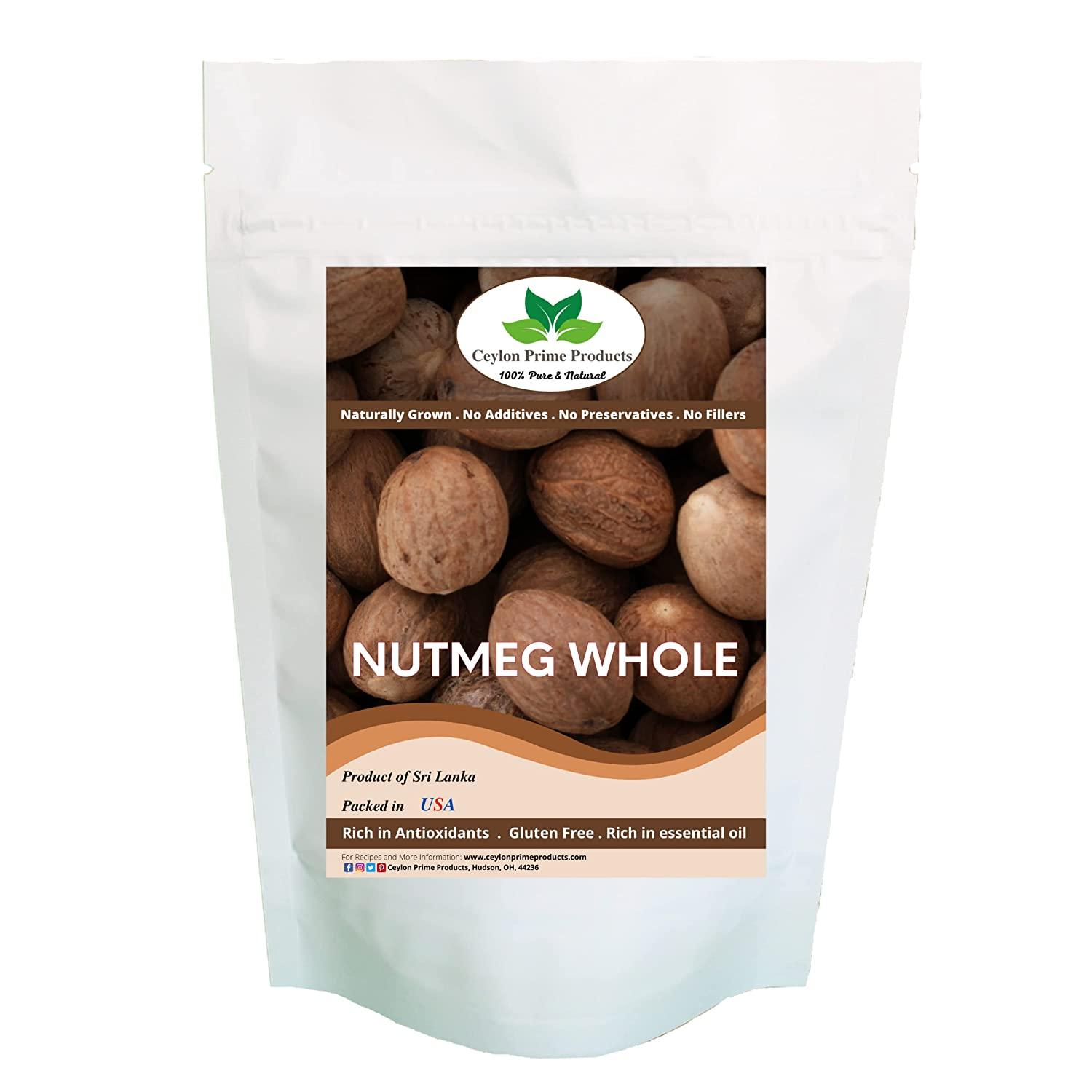 Nutmeg Whole 2oz by Ceylon Prime | Pure & Natural Premium Nutmeg from ...