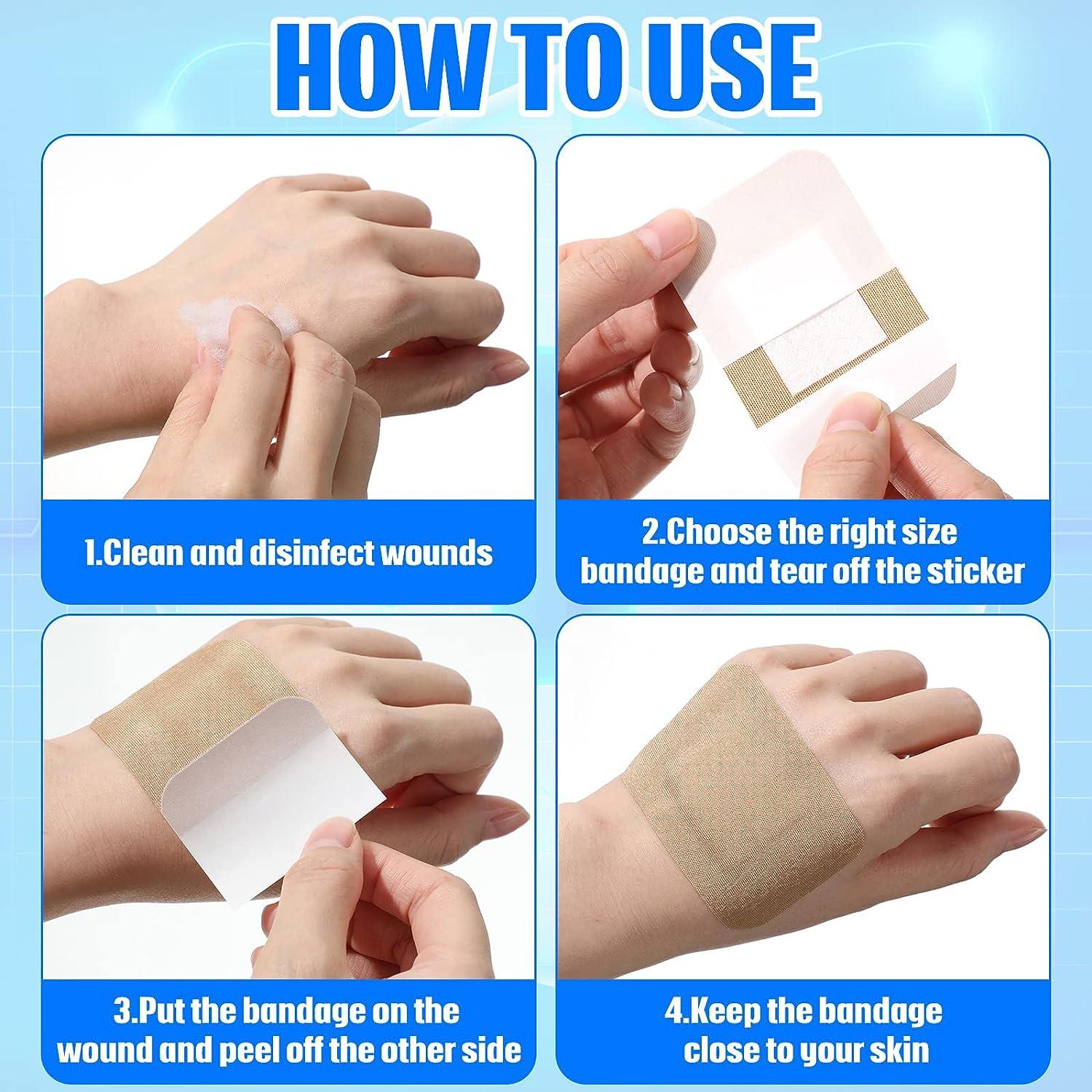 200 Pcs Large Assorted Flexible Fabric Adhesive Bandages - First Aid ...