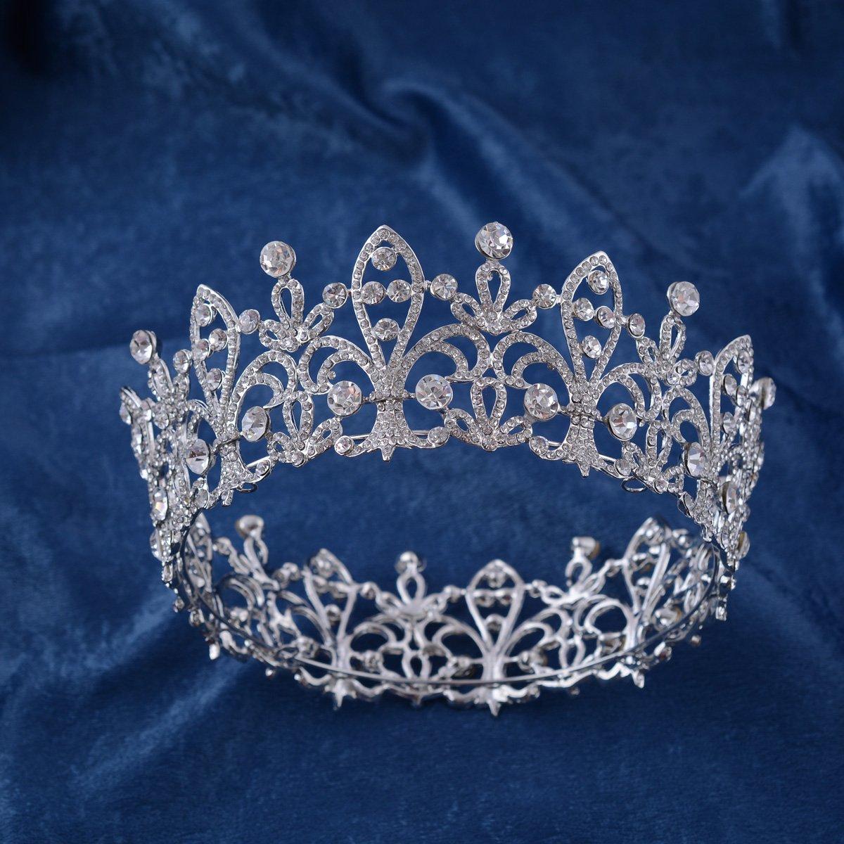 Eseres Princess Crown - Full Round Wedding & Birthday Crown for Brides ...