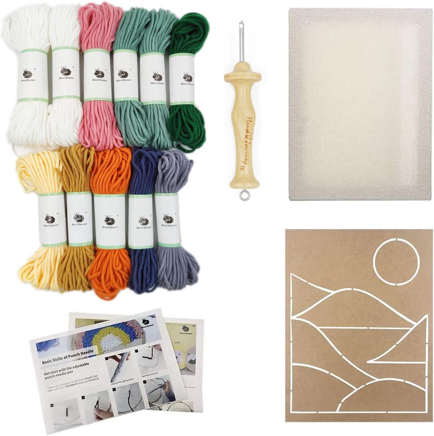 Wool Queen Punch Needle Kit 14''x10'' - Landscape Rug Yarn Hooking ...