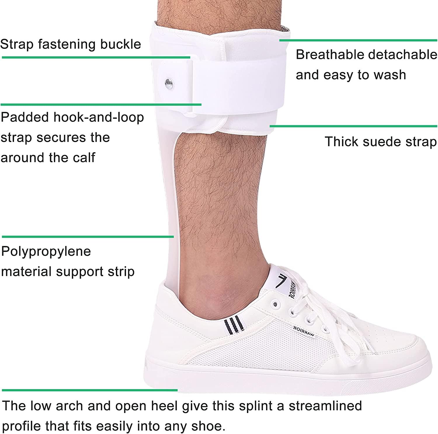 Orthomen AFO Splint - Drop Foot Brace for Ankle Foot Support (Medium ...