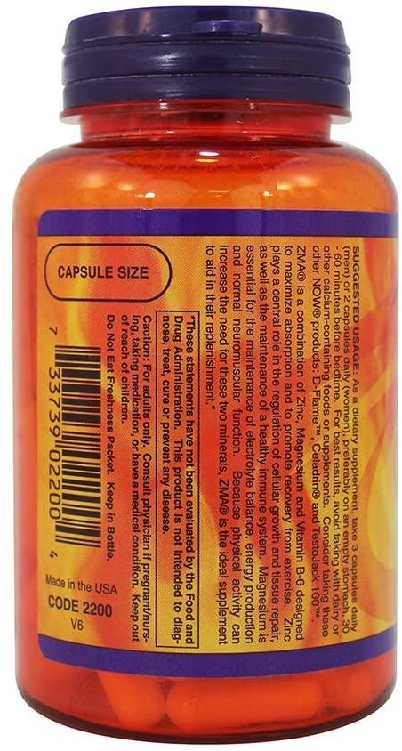 Now Foods Sports ZMA - Boost Recovery & Muscle Strength | 90 Capsules ...