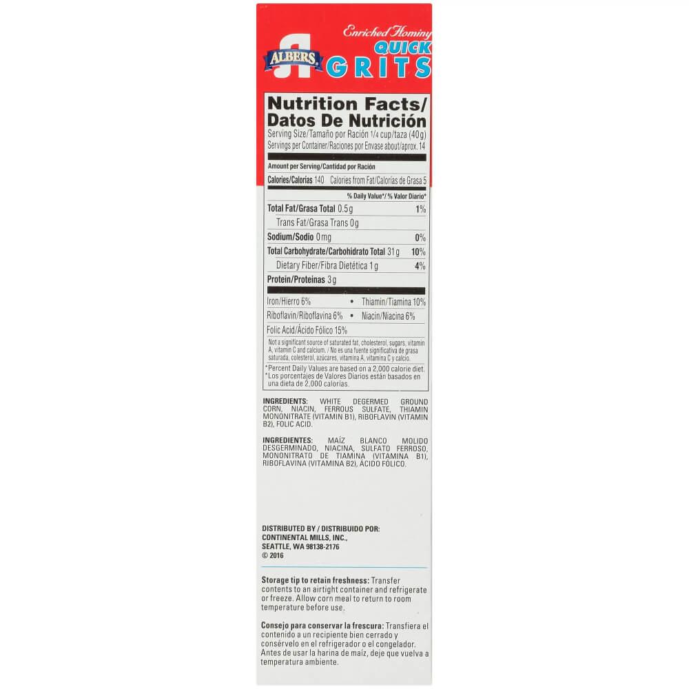 ALBERS GRITS QCK - 20 Oz. | Buy Now with Express International Delivery ...