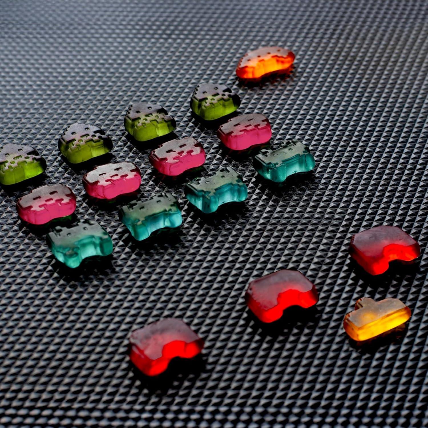 Powerbears Gamer Mix - Tetris & Space Invaders Gummy Bears - Fruity Flavors 4x50g ...