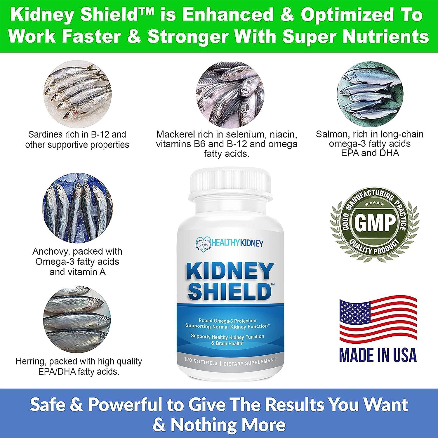 Kidney Shield 120 Caps - Kidney Support Supplement for Cleanse & Health ...