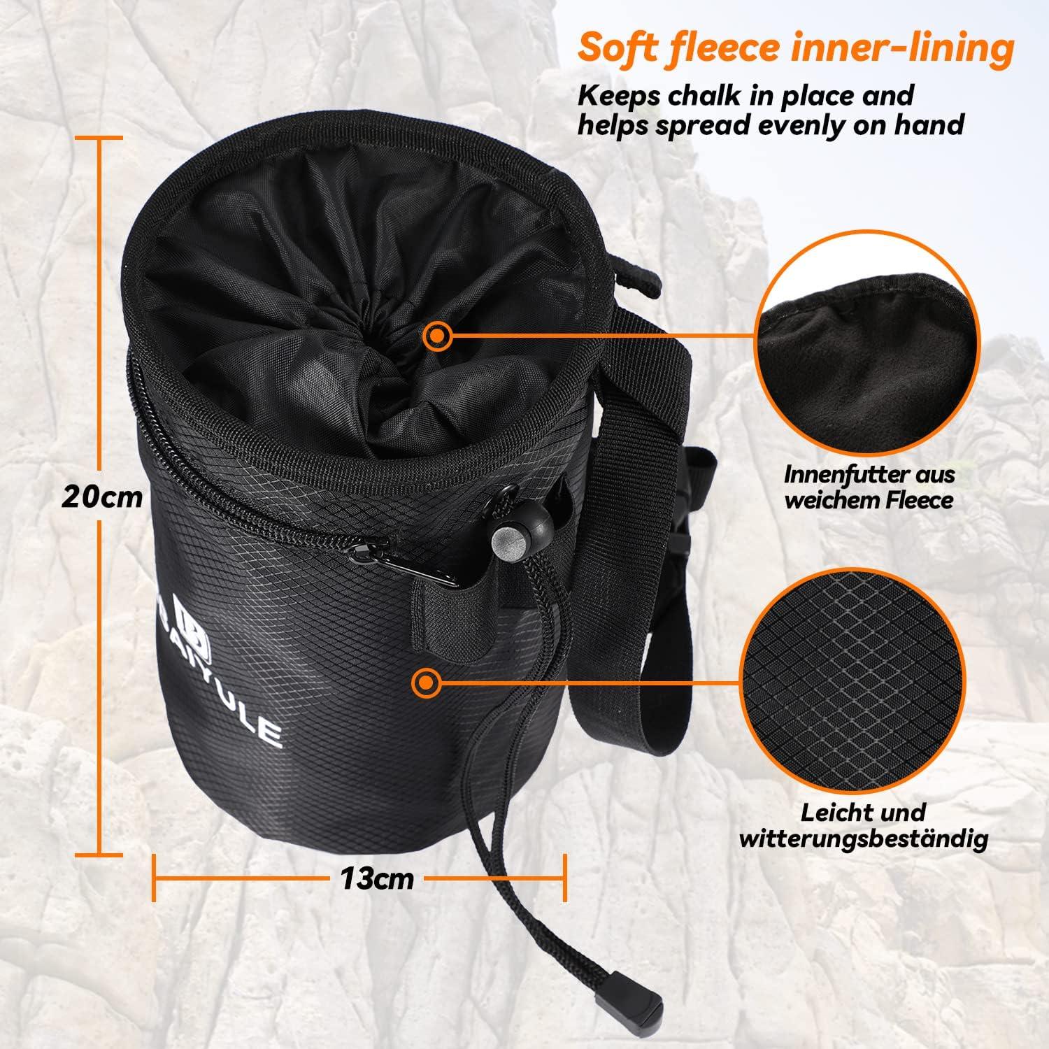 BBAIYULE Chalkbag Boulder Set | Premium Chalk Bag Boulder Brush & Chalk ...