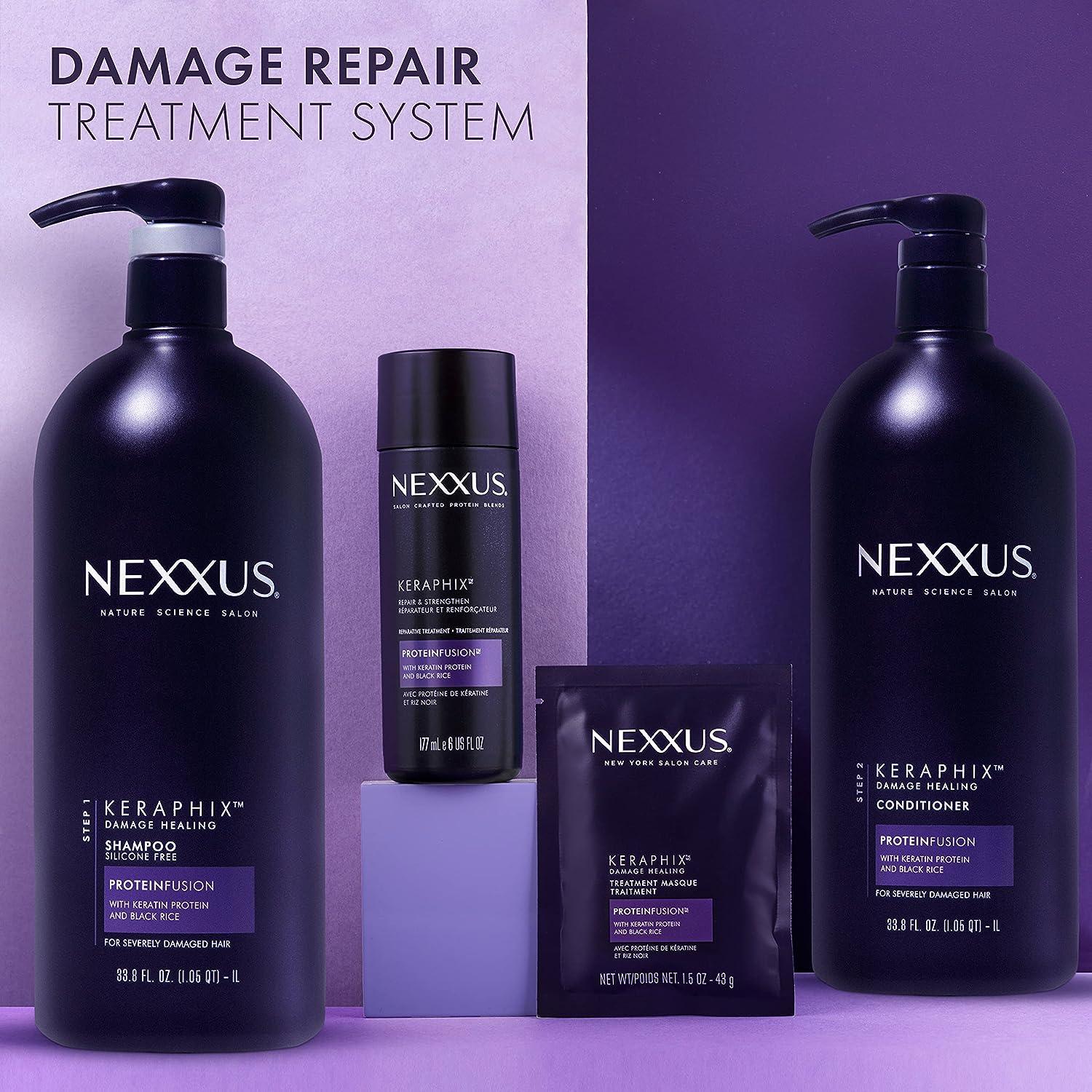 Nexxus Keraphix Shampoo 33.8 oz - Keratin Protein & Black Rice Formula ...