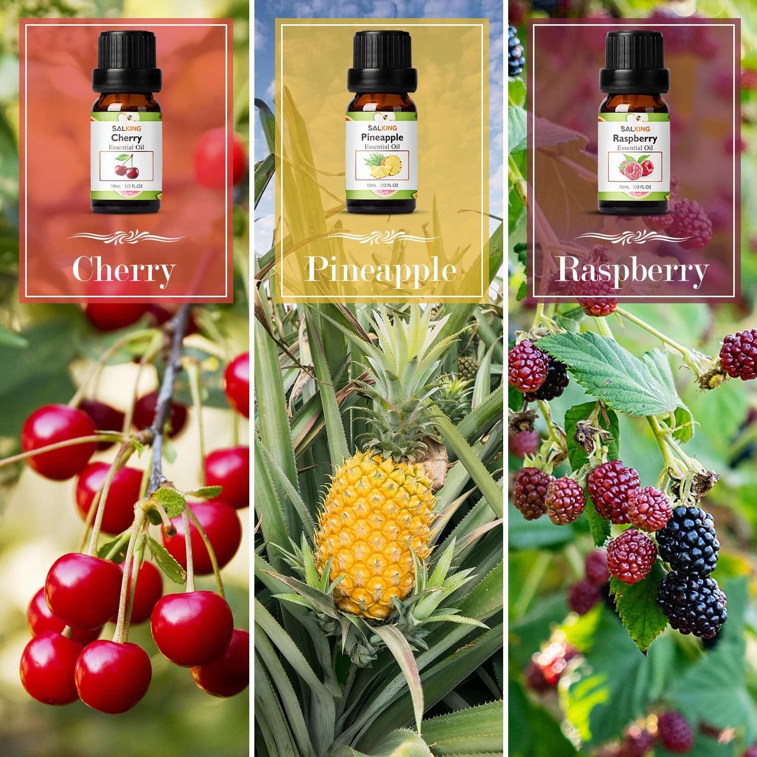 SALKING Fruity Essential Oils Set - 6 x 10ML Gift Set for Diffuser & Candle Making - Pineapple ...