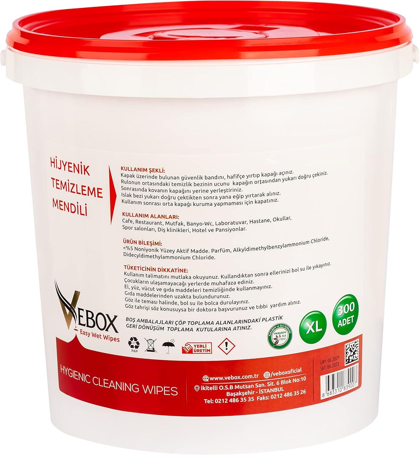 Vebox Easy Wet Wipes - 300 Pieces of Hygiene Wet Wipes | Gold ...