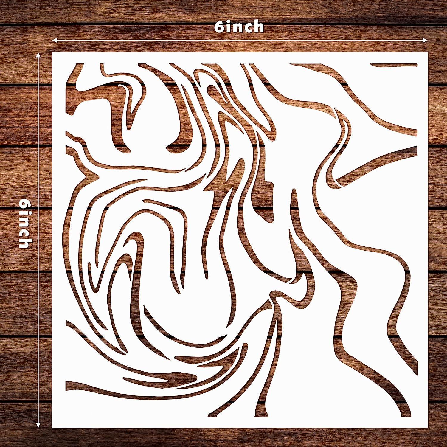 10 Pcs Rustic Style Wall Texture Stencils - Reusable DIY Stencils for ...