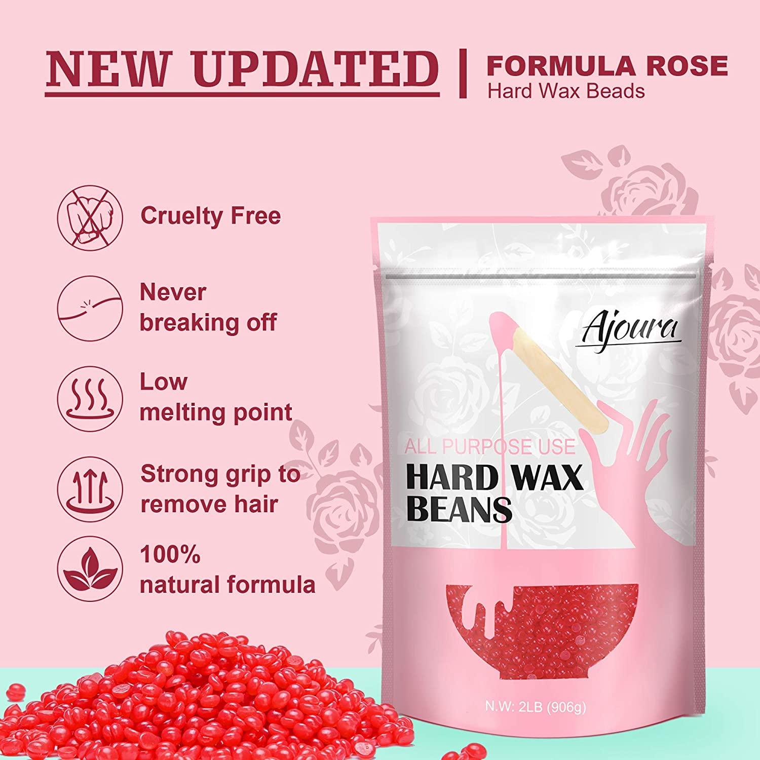 2LB Ajoura Hard Wax Beads - All-In-One Hair Removal Wax for Body & Face ...