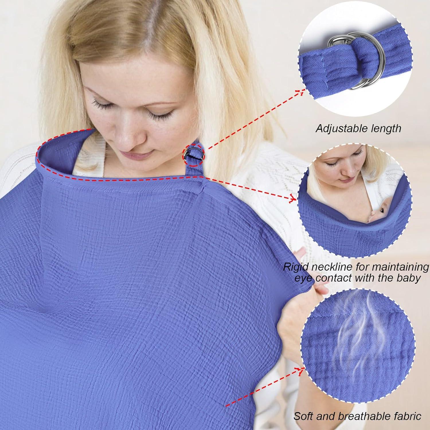 Nursing Cover Breastfeeding Baby Cotton | Soft Adjustable Breastfeeding ...