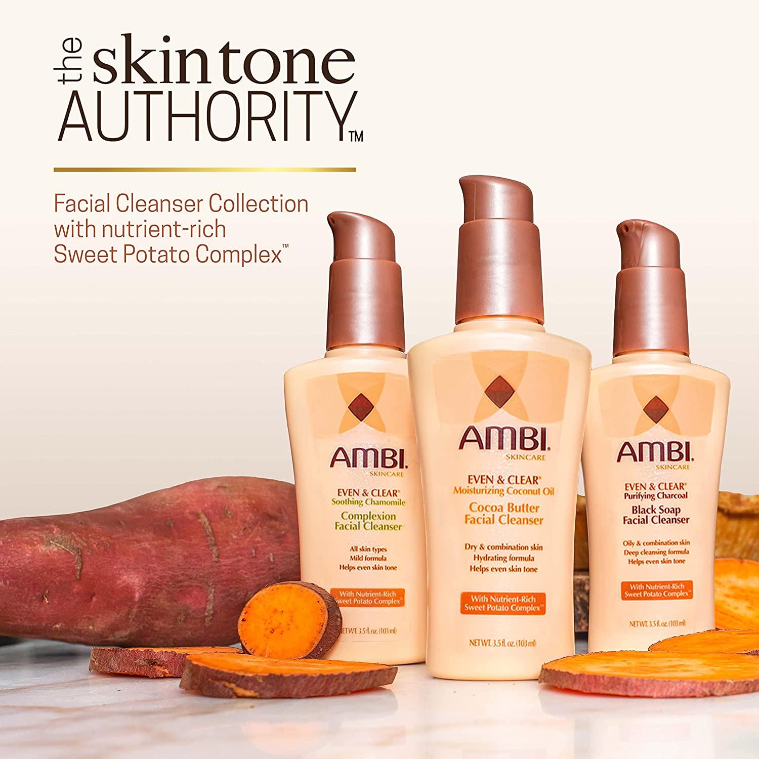Ambi Even & Clear Cocoa Butter Facial Cleanser | Sweet Potato Complex ...