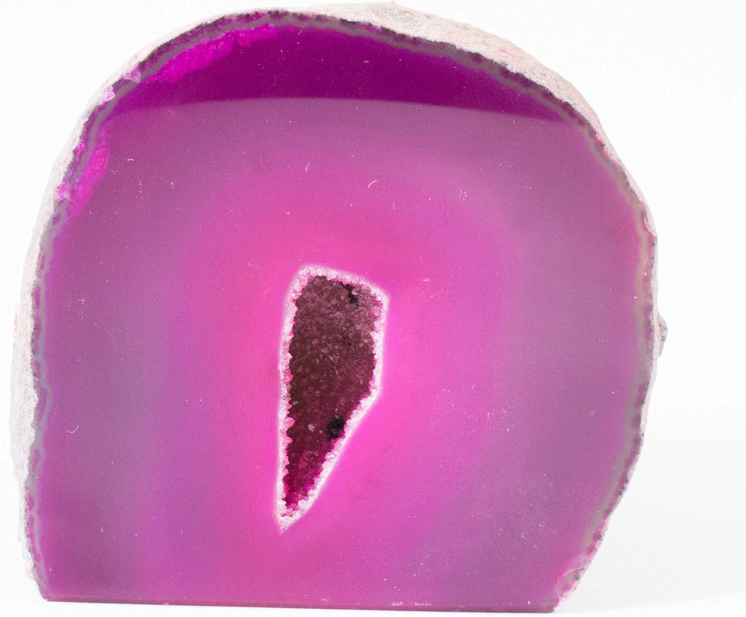 Natural Pink Agate Geode - Genuine Crystal for Home Decor and Healing ...