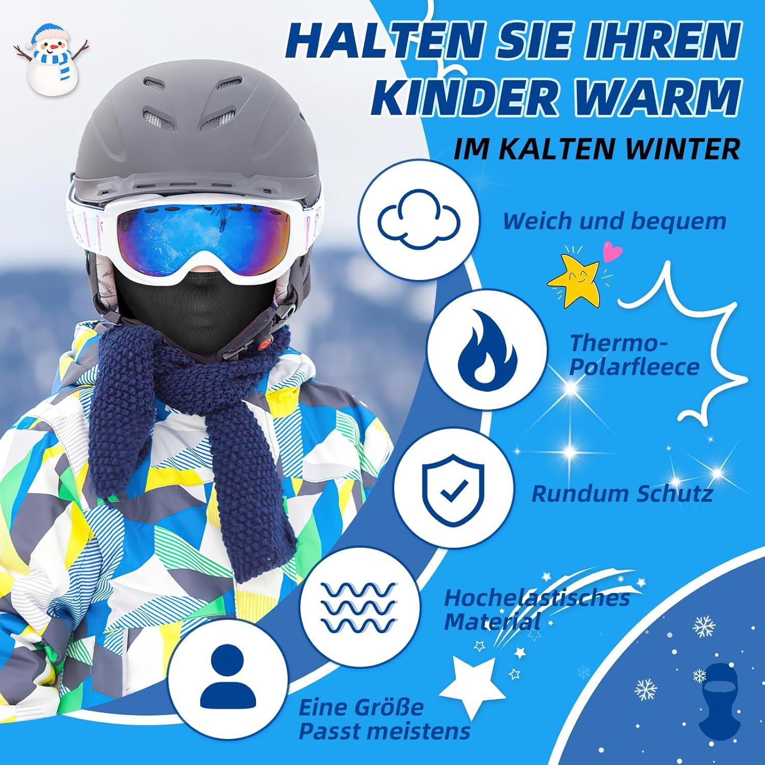 ICOCOPRO Children's Storm Hood Winter Balaclava | Warm Windproof Ski ...