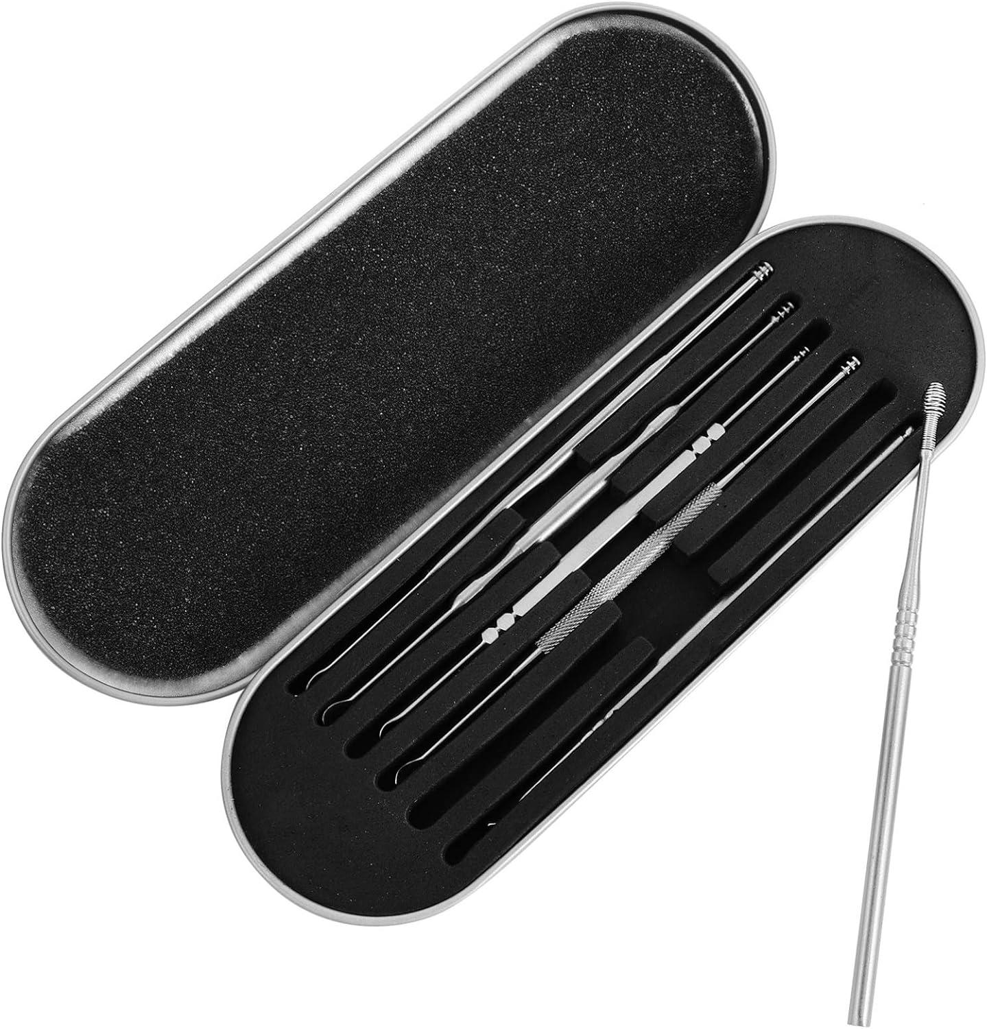 ULTECHNOVO 18 Pcs Ear Wax Removal Kit - Stainless Steel Ear Cleaner Set ...
