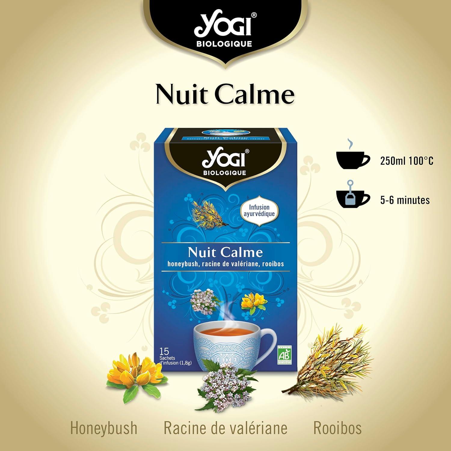 Yogi Organic Calm Night 100% Organic Honeybush Valerian and Rooibos ...
