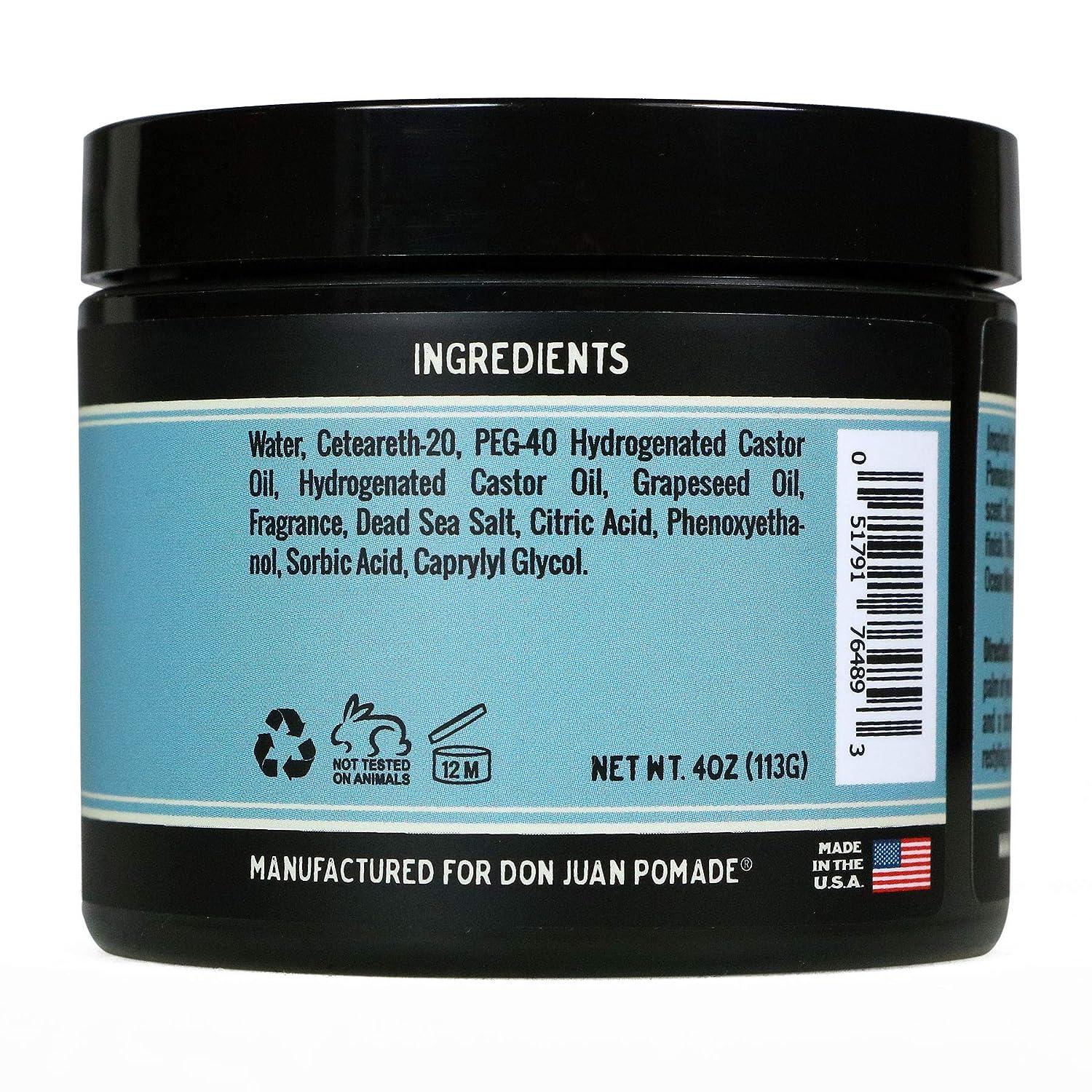 Don Juan Sea Salt Pomade 4 oz | Water Based Medium Hold | Medium Shine ...