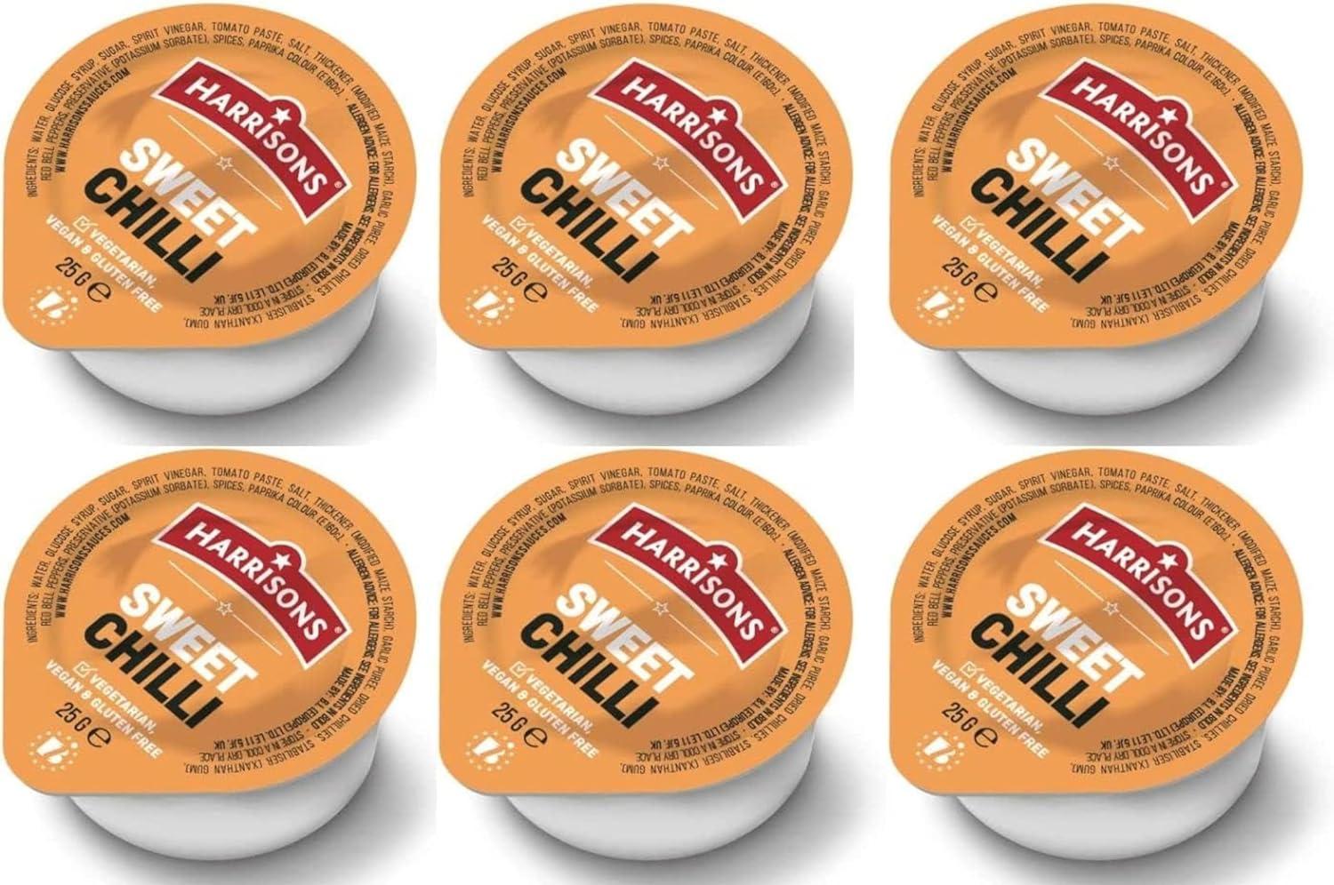 Harrisons Sweet Chilli Sauce Dip Pot 30x25g. Sweet chilli sauce sachets ...
