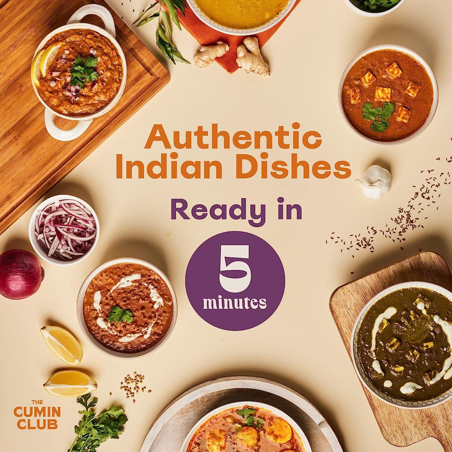 Cumin Club Ready to Eat Vegetarian Indian Meal Kit - Pack of 5 ...